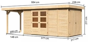 Dřevěný zahradní domek RETOLA 5 Lanitplast 526 cm