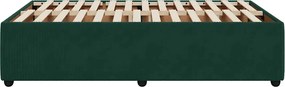 Rám postele bez matrace tmavě zelená 120 x 200 cm samet 3285003