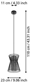 Eglo 99633 - Lustr na lanku MASETA 1xE27/40W/230V černá