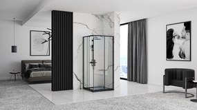 Rea - PUNTO BLACK MAT sprchový kout 90 x 90 cm, čiré sklo/černý profil, REA-K4801