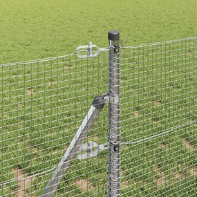 Zemní upevnění svařované drátěné ploty 100 x 0,4 m Stříbrná 3351659