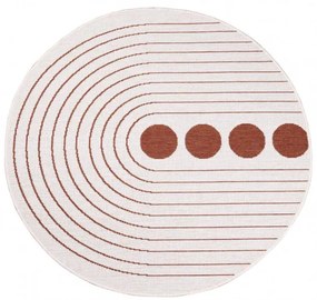 Oboustranný koberec DuoRug 5739 červený kruh