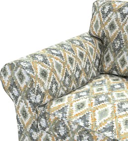 Potah na pohovku IKEA  Ektorp 2-místná, nerozkládací barva modrá látka pletený vzor, vzorované