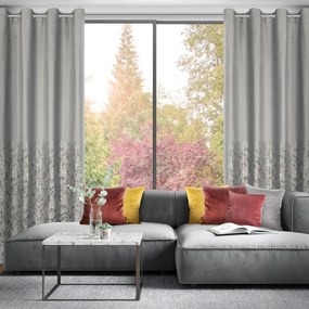ZATEMŇOVACÍ ZÁVĚS NA KROUŽCÍCH TORI 140X250 CM VZOROVANÁ