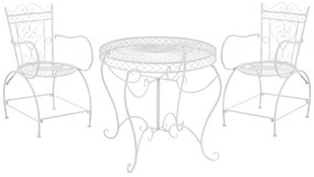 Souprava kovových židlí a stolu Sheela (SET 2 + 1) - Bílá