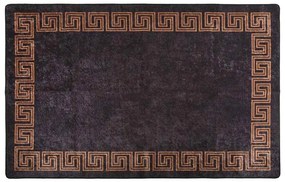 Koberec pratelný 80 x 150 cm černý a zlatý 337928
