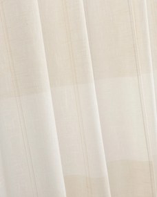 Závěs s řasící páskou barva krémová látka poloprůhledná, pletený vzor, vzorované