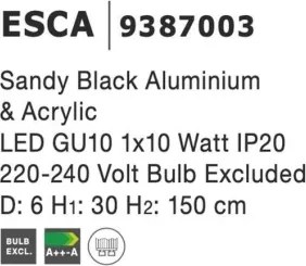 Závěsné svítidlo NOVA LUCE ESCA GU10 9387003 bez žárovky