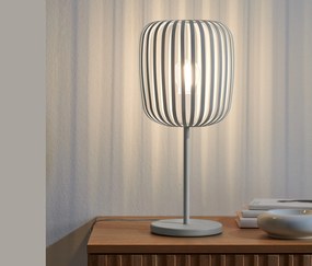 Tchibo - Kovová stolní lampa - barva: šedá