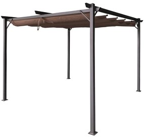Hnědá terasová pergola La Palma 3x3m Garden Point