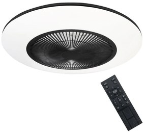 Milagro | LED Stmívatelné stropní svítidlo s ventilátorem ARIA LED/38W/230V černá/bílá +DO | MI1953