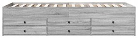 Válenda se zásuvkami šedá sonoma 100 x 200 cm kompozitní dřevo