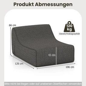 Costway Nafukovací lehátko ergonomická nafukovací líná pohovka se snímatelným