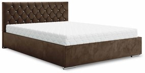 Manželská postel 180 cm Kerry (hnědá) (s roštem a úložným prostorem). 1047028
