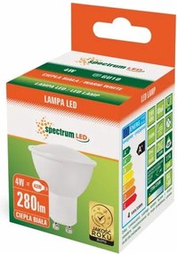 Toolight - Teplá LED žárovka GU10 230V 4W 280lm 13259, OSW-01025
