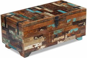 Konferenční stolek truhla masivní recyklované dřevo 80x40x35 cm 243320