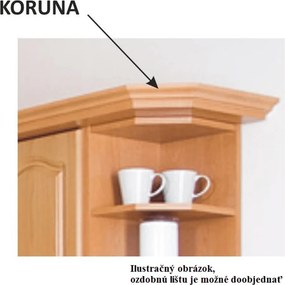Horní skříňka, olše, pravá, LORA MDF NEW KLASIK W60 / 60