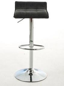 Barové stoličky Beaufort - 2 ks - látkové čalounění | tmavě šedé