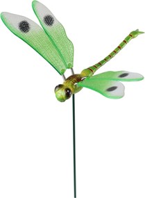 Dekorativní zahradní zápich Fun Spinner vážka růz.druhy zelená/oranžová 49cm 1ks