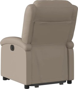 Elektrické zvedací polohovací křeslo cappuccino umělá kůže 3204246
