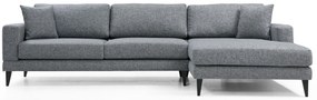 Hanah Home Rohová pohovka NORDIC tmavě šedá pravá 560ARE1104