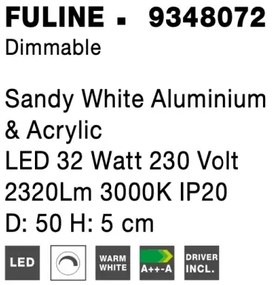 Stropní svítidlo LED se stmíváním Fuline 50 bílé