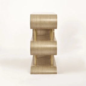 Designový konzolový stolek Stilig ST962 122 cm béžový/zlatý
