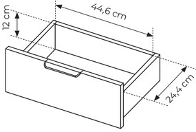 LARS a | konferenční stolek 2S | 96,9x60 cm | antracit