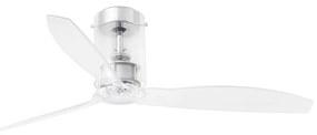 FARO MINI TUBE FAN 33393 50,4“ chrom/transparentní Reverzní stropní ventilátor