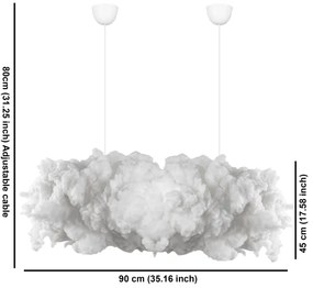 Lustr na lanku SERENE 2xE27/40W/230V bílá