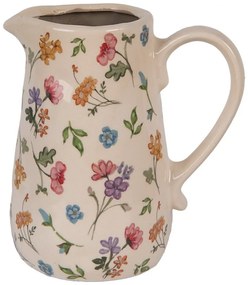 Keramický džbán s květinami Colourful Flowers M - 16*12*18 cm