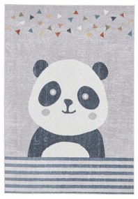 Světle šedý dětský koberec 80x150 cm Vida Kids Panda – Think Rugs