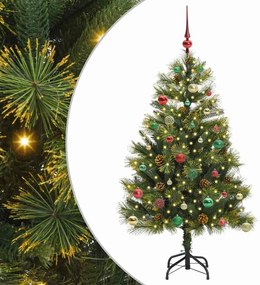 Umělý sklopný vánoční stromeček s kužely Zelená 150 cm 3395088