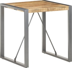 Jídelní stůl 70 x 70 x 75 cm masivní hrubé mangovníkové dřevo 321599