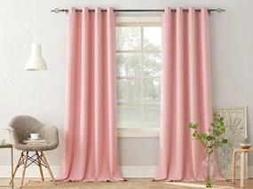 Závěs OXFORD LIGHT 140x250 cm, růžový Zavěšení: Kovové kroužky