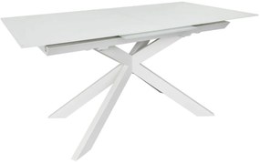 OnaDnes -20% Bílý skleněný rozkládací jídelní stůl Kave Home Atminda 160/210 x 90 cm
