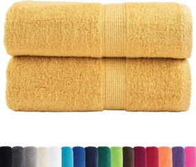 Prémiové ručníky pro hosty SOLUND 2 ks zlaté 30x50 cm 600 g/m² 137278