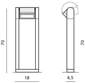 Vnější designová lampa Frame 70 tmavě šedá