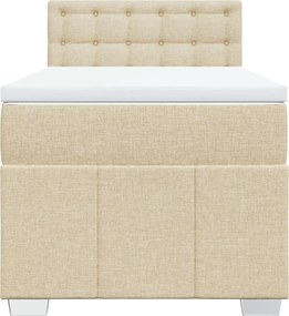 Box spring postel s matrací krémová 80 x 200 cm textil 3286914