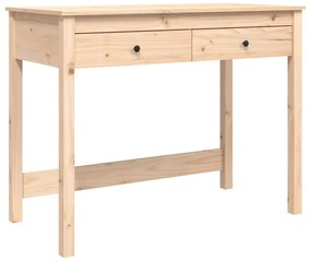 Petromila Psací stůl se zásuvkami 100 x 50 x 78 cm masivní borové dřevo