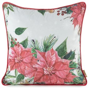 VÁNOČNÍ DEKORAČNÍ POVLAK NA POLŠTÁŘ JINGLE 45X45 CM VZOROVANÁ