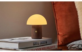 Bílá/v tmavě přírodní barvě LED stolní lampa (výška 12,5 cm) Alice Mushroom – Gingko