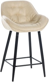 Barová židle Baycliff - látkové čalounění | krémová