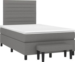 Box spring postel s matrací tmavě šedá 120x190 cm textil 3270363
