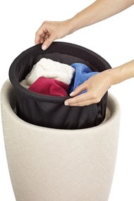 Taburet CANDY BEIGE - koš na prádlo, 2 v 1 , WENKO