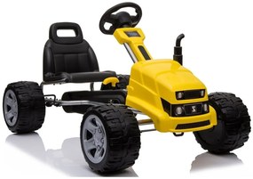 HračkyZaDobréKačky Šlapací motokára Gokart Traktor žlutá
