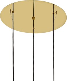 Závěsná lampa na strop Cloe 3 zlatá