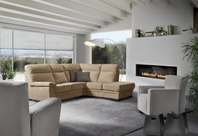 Pregio Italia sofa&relax Kvalitní komfortní pohovka Dany Provedení: 3 + roh + 1 s ukonč., Vzorník látek: tekno fibra 05 cork