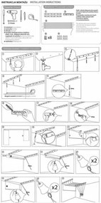 Erga Erga, stropní věšák na sušení prádla 5x160 cm, bílé, ERG-SEP-10SUSSUF5PP16