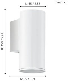 Eglo 94099 - LED Venkovní osvětlení RIGA 1xGU10/3W/230V IP44